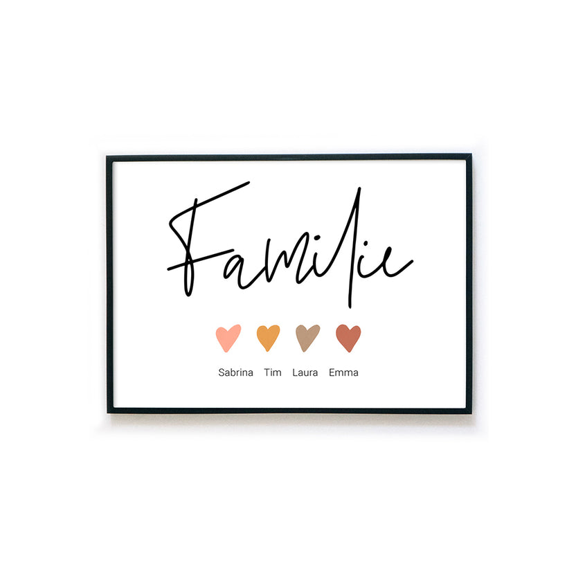 Familienposter - Personalisierte Poster mit euren Namen – 4one Pictures