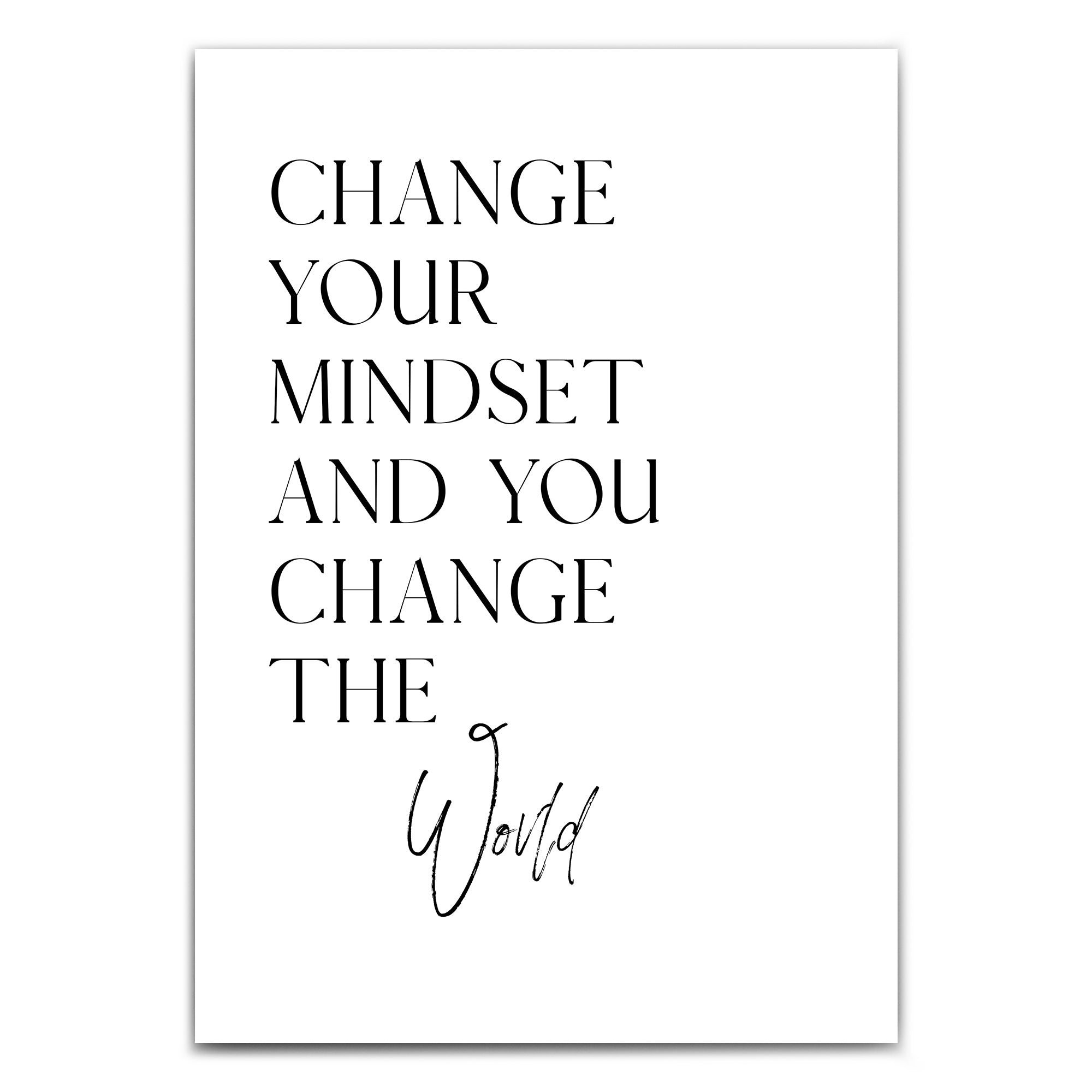 Change your Mindset - Motivation Poster – 4one Pictures